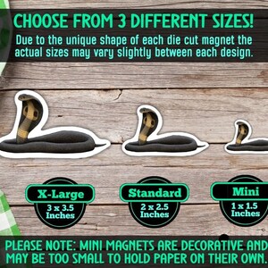 King Cobra Magnet Set Waterproof Vinyl Animal Magnets for Refrigerator ...