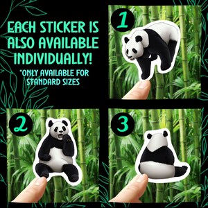 Giant Panda Sticker Pack Bear Decals Endangered Species Vinyl Stickers ...