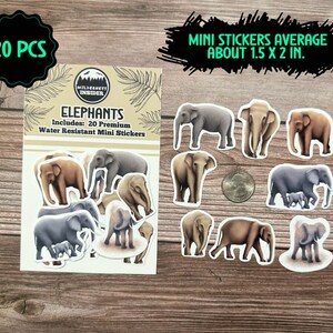 Elephant Sticker Pack Asian Elephant Decals Wildlife Vinyl Waterproof ...