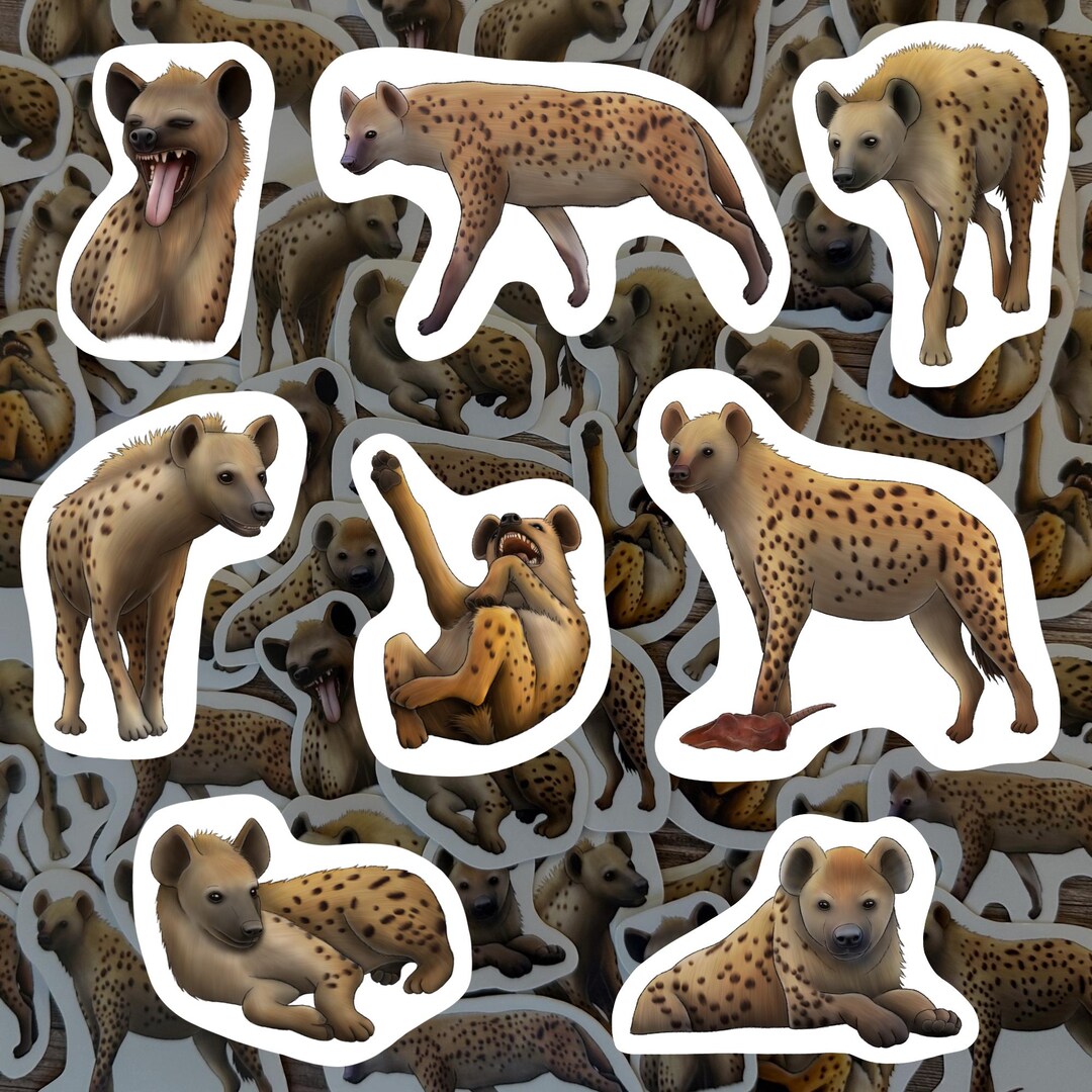 Hyena Sticker Pack Laughing Hyena Vinyl Decals Safari Animal Decal for ...