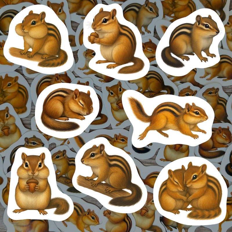 Chipmunk Art - Etsy