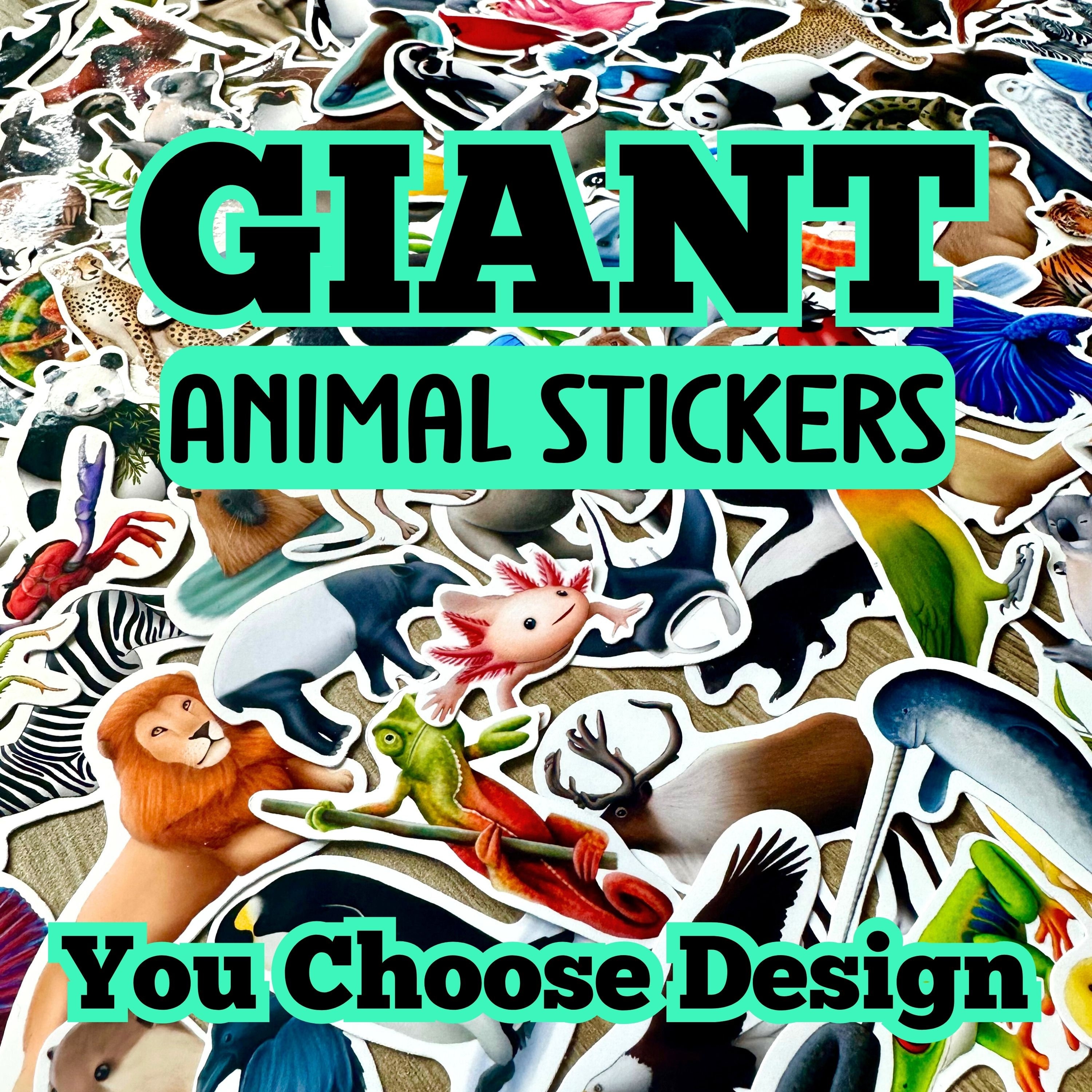 Giant Animal Stickers Large Vinyl Decals Wildlife - Etsy