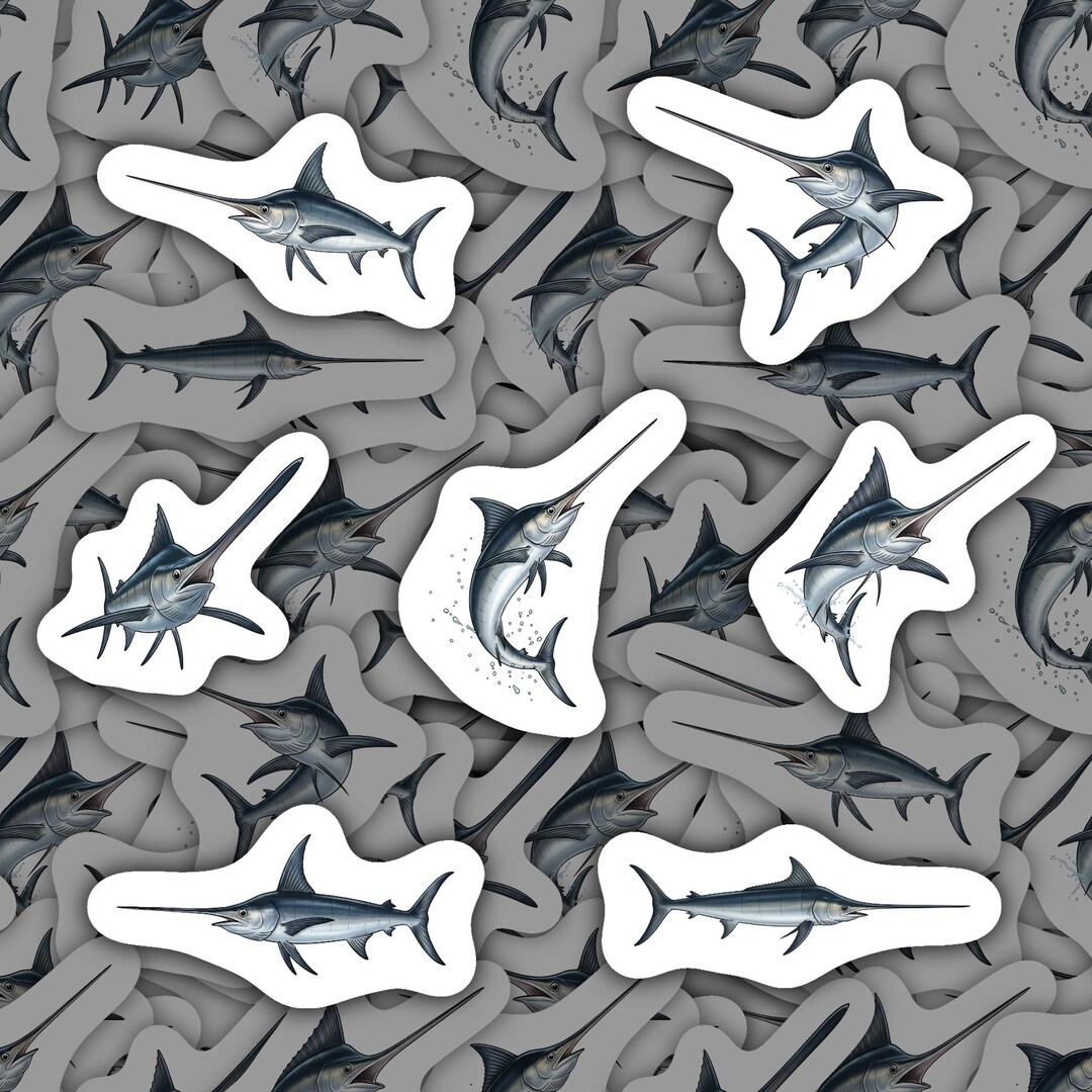 Swordfish Stickers Vinyl Decals Waterproof Ocean Animal Gift for ...