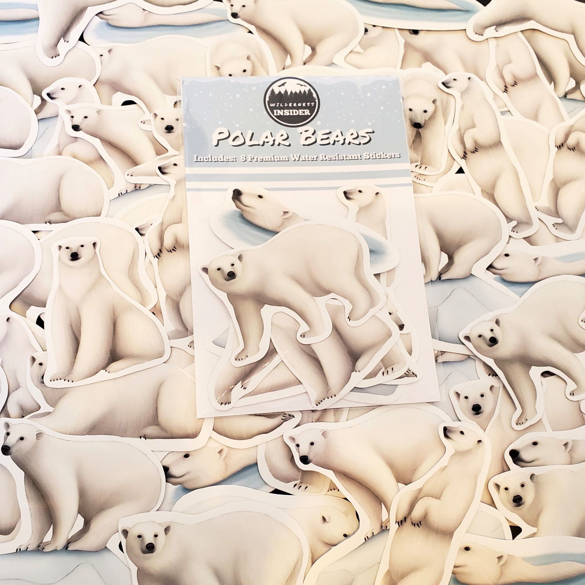 Polar Bear Sticker Pack Arctic Wildlife Decals Waterproof Vinyl Polar ...