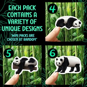 Giant Panda Sticker Pack Bear Decals Endangered Species Vinyl Stickers ...