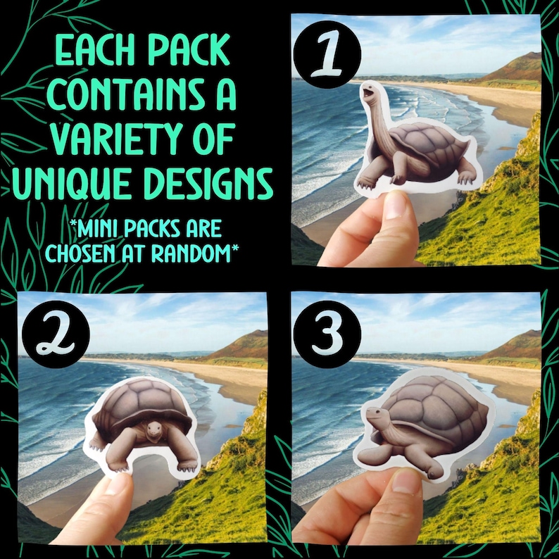 Giant Tortoise Sticker Pack Galapagos Tortoise Waterproof Vinyl Decal ...