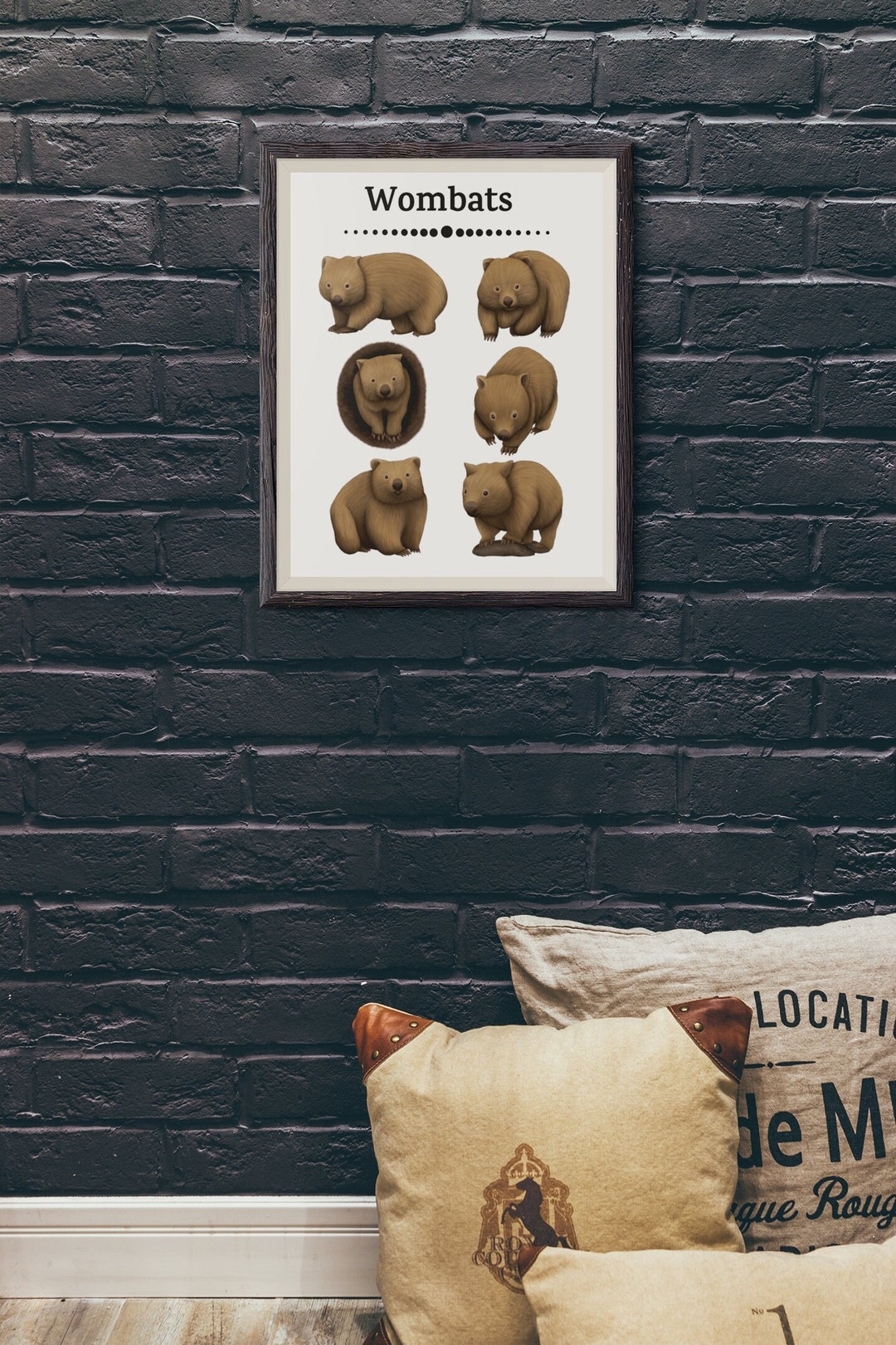 Wombat Print / Wombat Poster / Wombat Wall Art / Wombat Collection ...