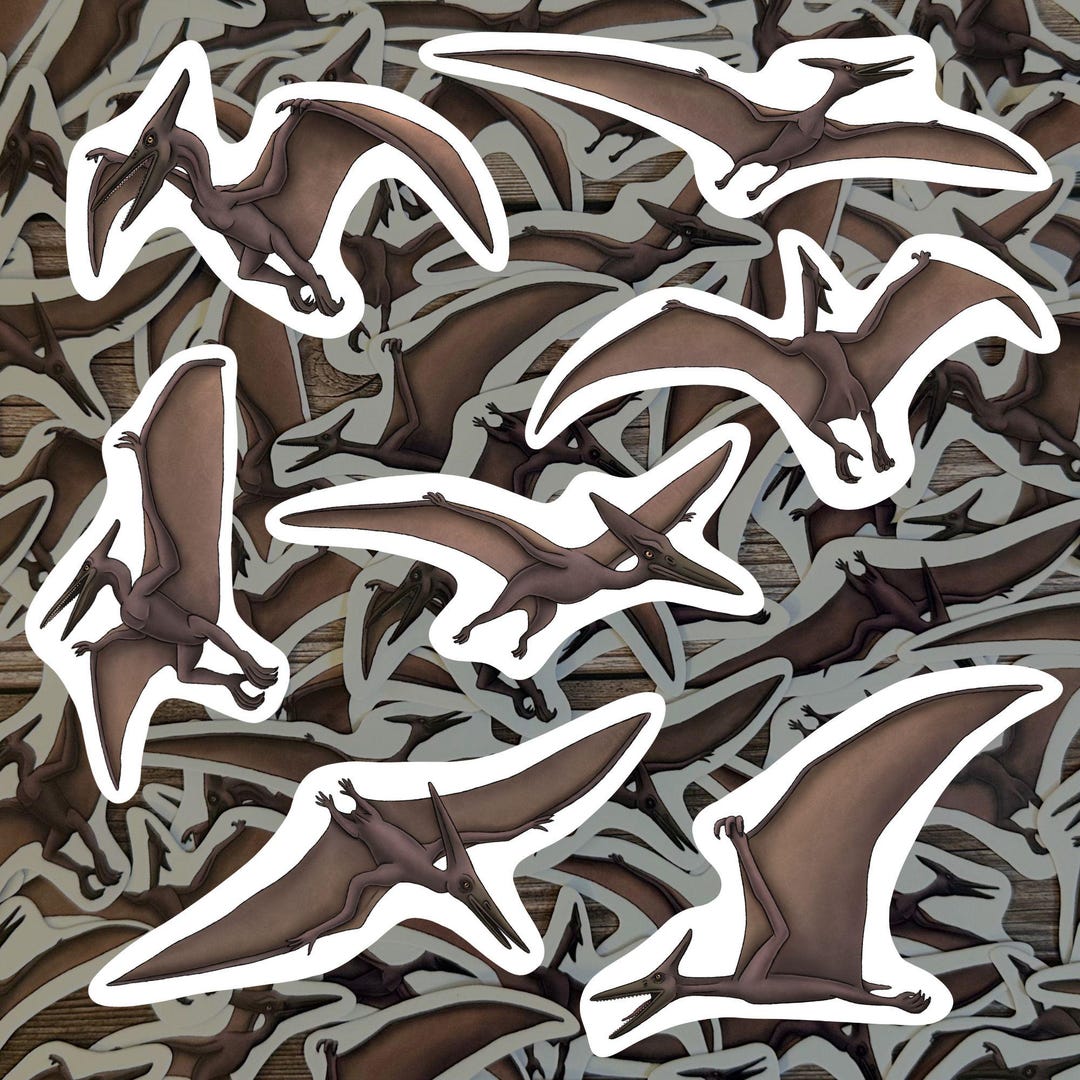 Pterodactyl Stickers Vinyl Decals Dinosaur Stationery Gift for ...