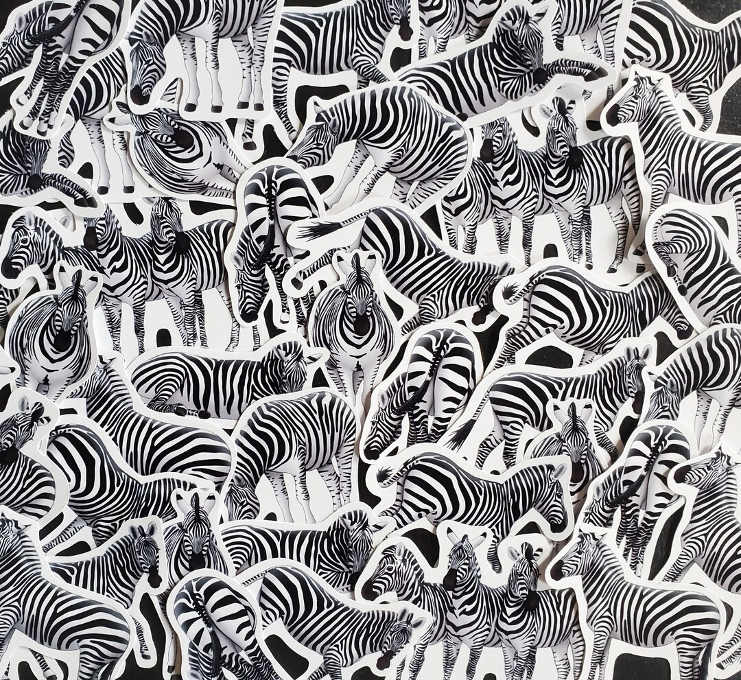 Zebra Stickers Zebra Sticker Pack African Wildlife - Etsy