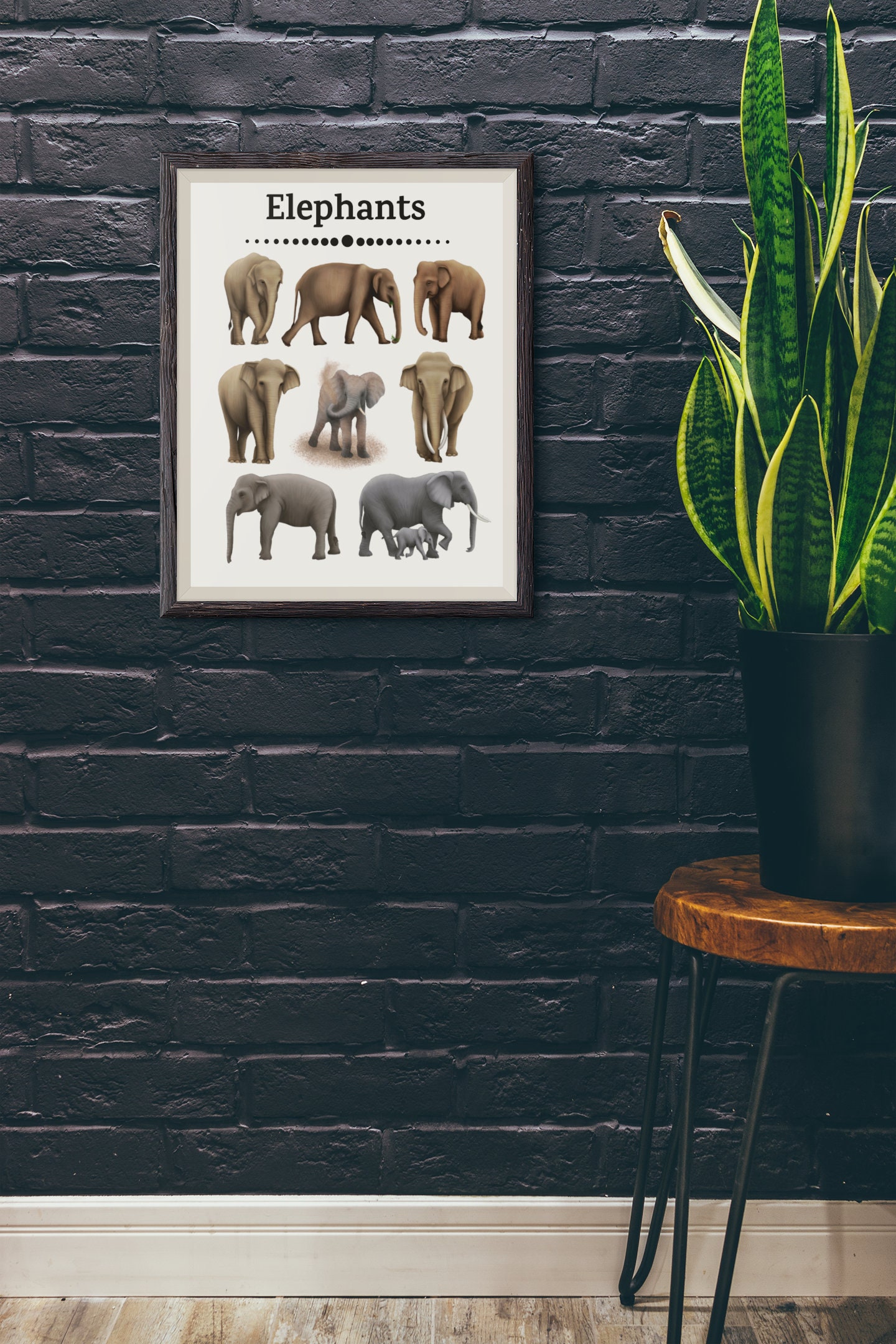 Elephant Print / African Elephant Poster / Elephant Wall Art / Elephant ...