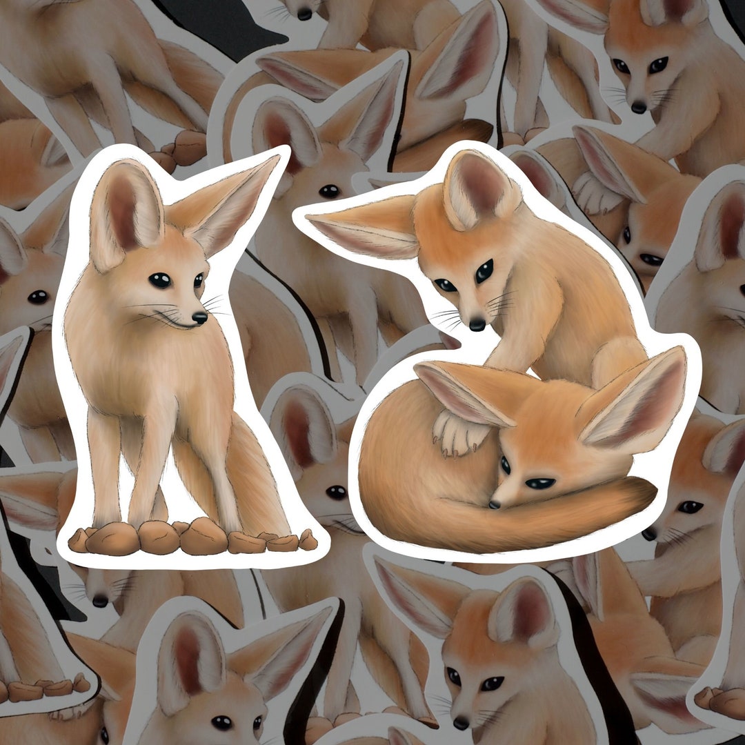 Fennec Fox Sticker Pack Desert Animal Decals Waterproof Vinyl Fox Gift ...