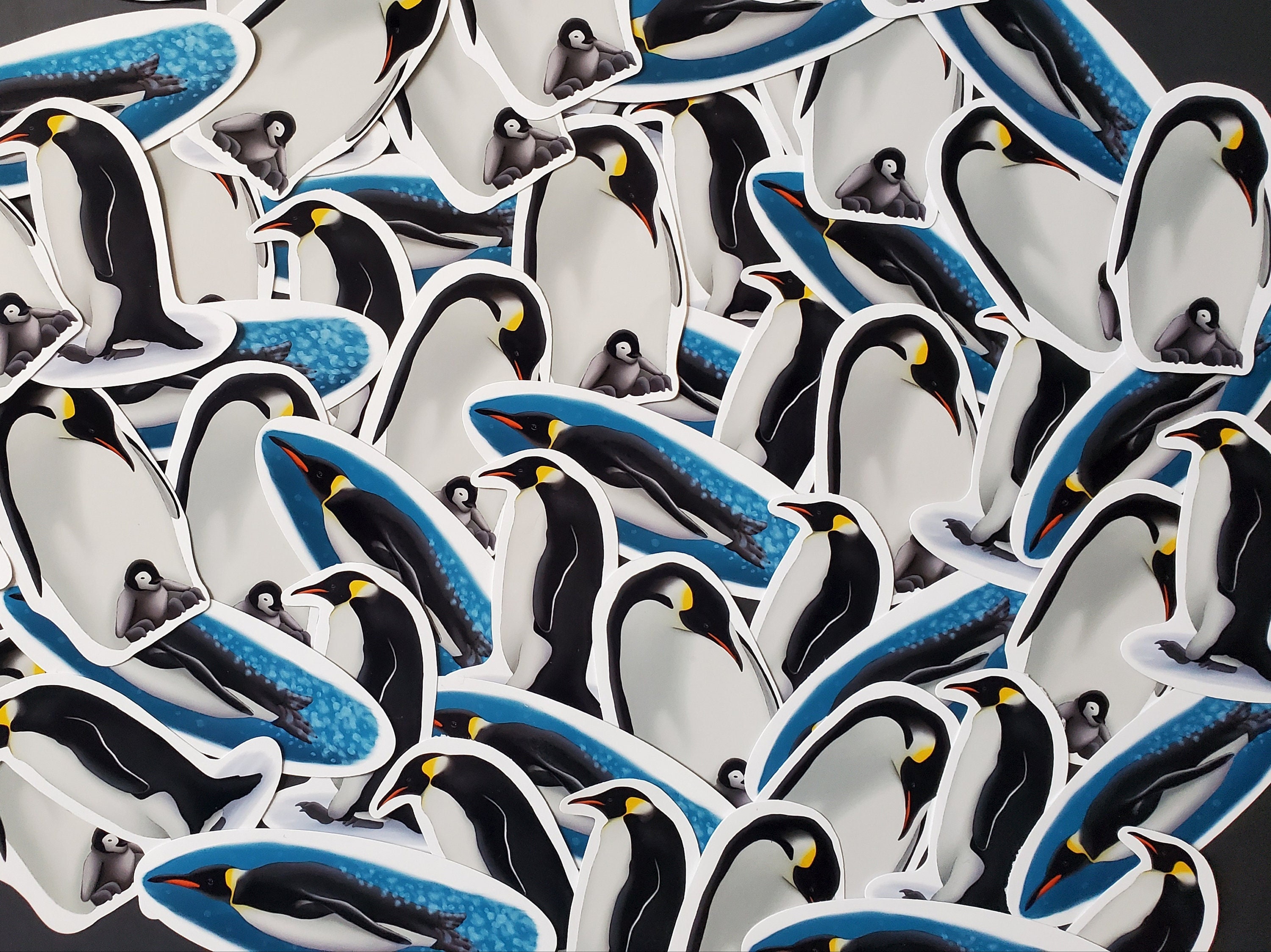 Emperor Penguin Sticker Pack Antarctic Bird Decals Waterproof Vinyl ...