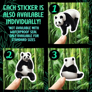 Giant Panda Sticker Pack Bear Decals Endangered Species Vinyl Stickers ...