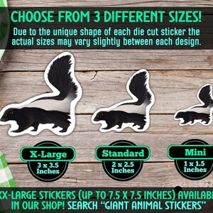 Skunk Sticker Set Forest Animal Decals Cute Critter Vinyl Stickers ...