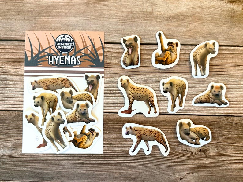 Hyena Sticker Pack Laughing Hyena Vinyl Decals Safari Animal Decal for ...