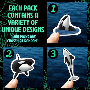 Orca Stickers, Killer Whale Sticker Pack, Waterproof Vinyl Decals ...