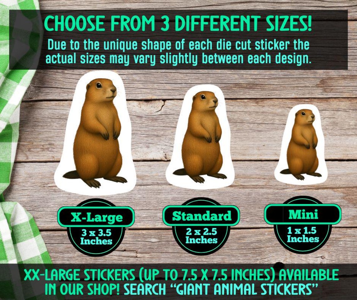 Prairie Dog Stickers Vinyl Decals Waterproof Wildlife Stationery Gift ...