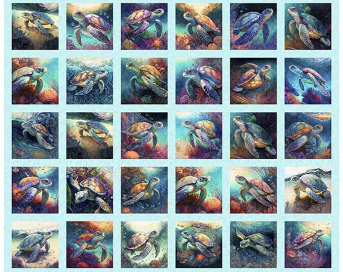 Endless Blues Sea Turtle Small Picture Patches by Dan Morris From QT ...