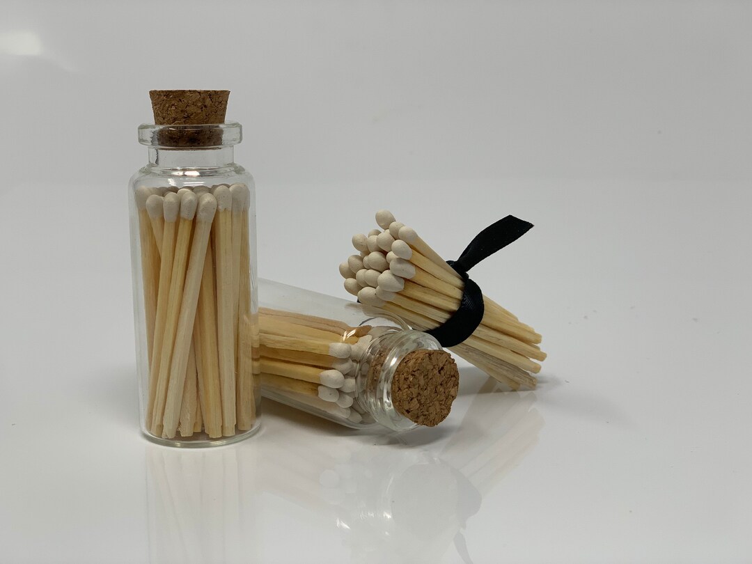 Mini White Tip Matches Matches in Glass Vials .75match - Etsy