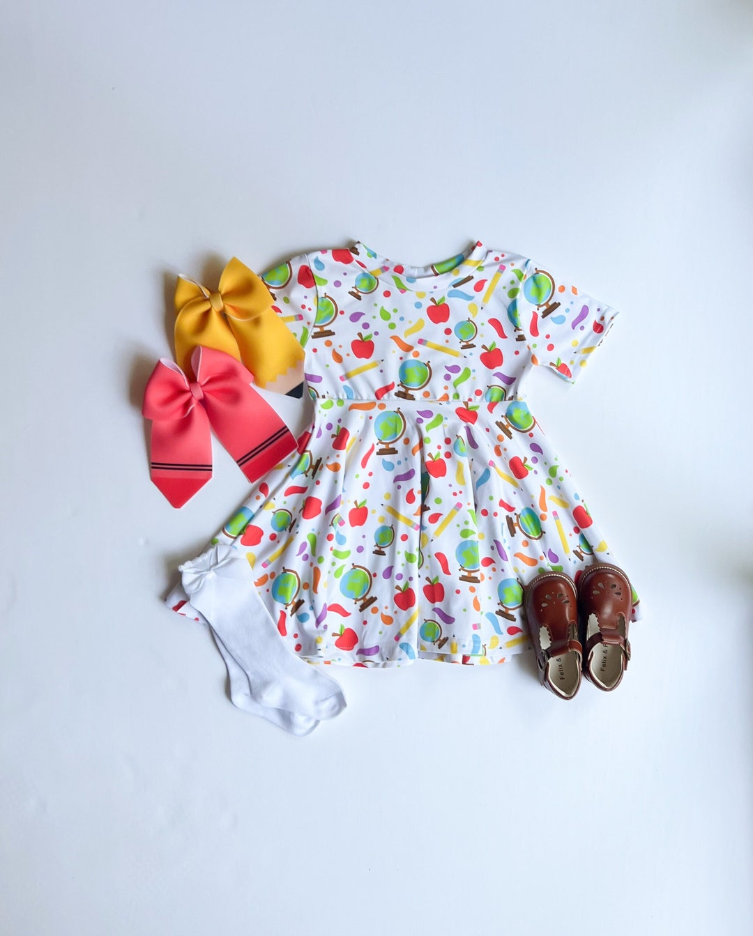 Girls Back to School Dress, Girls First Day of School Dress, Girls ...