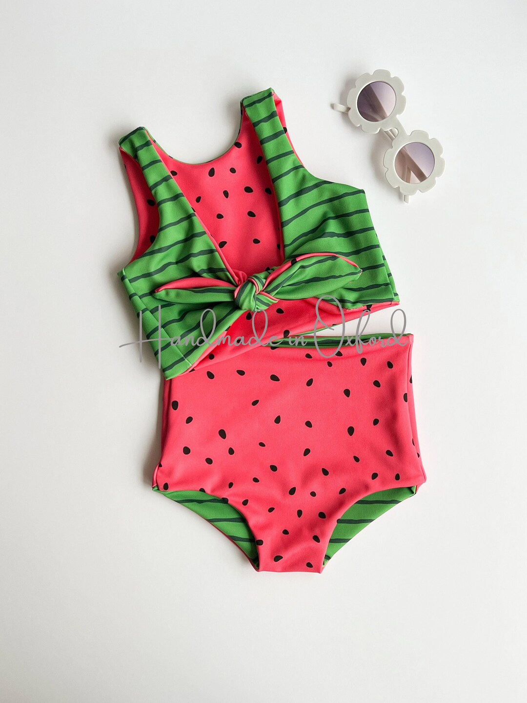 Girls Watermelon Swimsuit, Girls 2 Piece Swim, Reversible Swimsuit ...