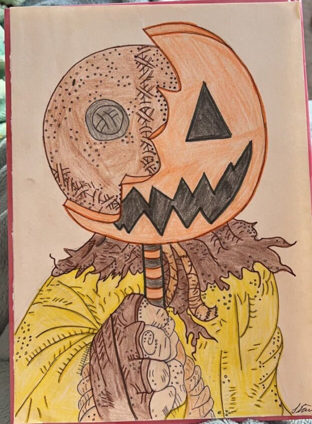 Trick R Treat Sam Doll Drawing - Etsy UK
