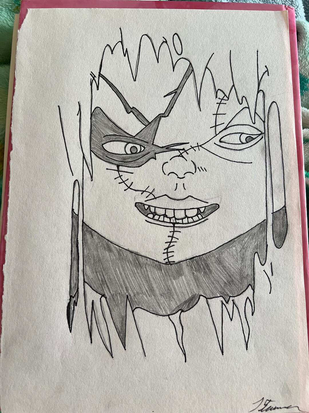 Black White Chucky Drawing - Etsy