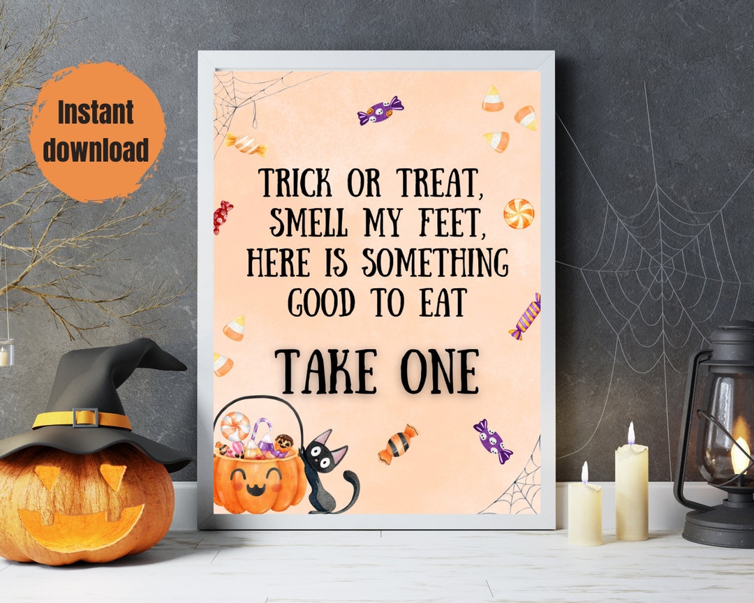 Printable Halloween Candy Sign-take One, Take Two, Instant Download ...