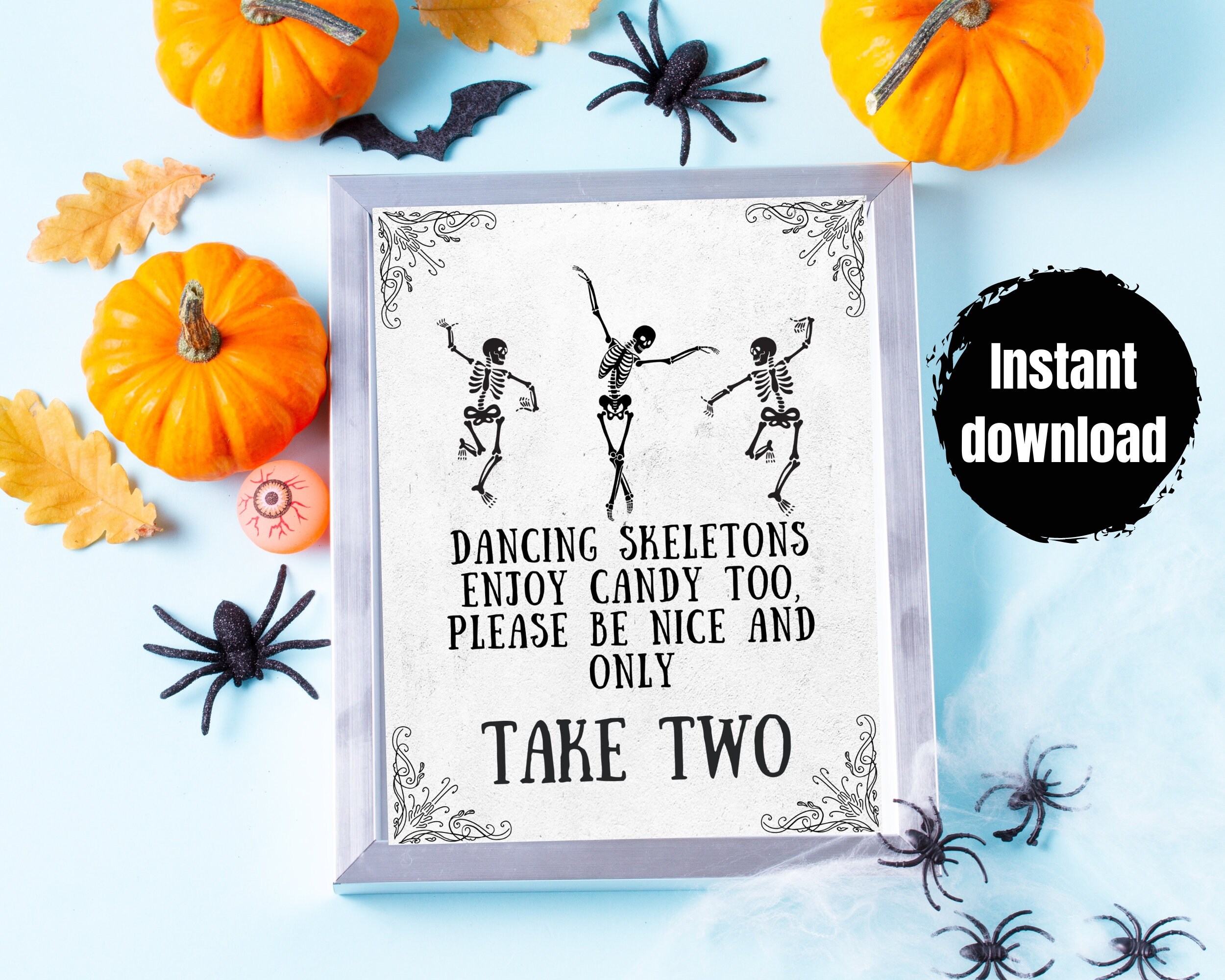 Halloween Candy Sign, Take Two, Trick or Treating, Instant Download ...