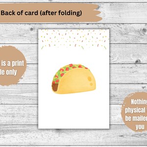 Printable Taco Birthday Card, Fiesta, Instant Download - Etsy