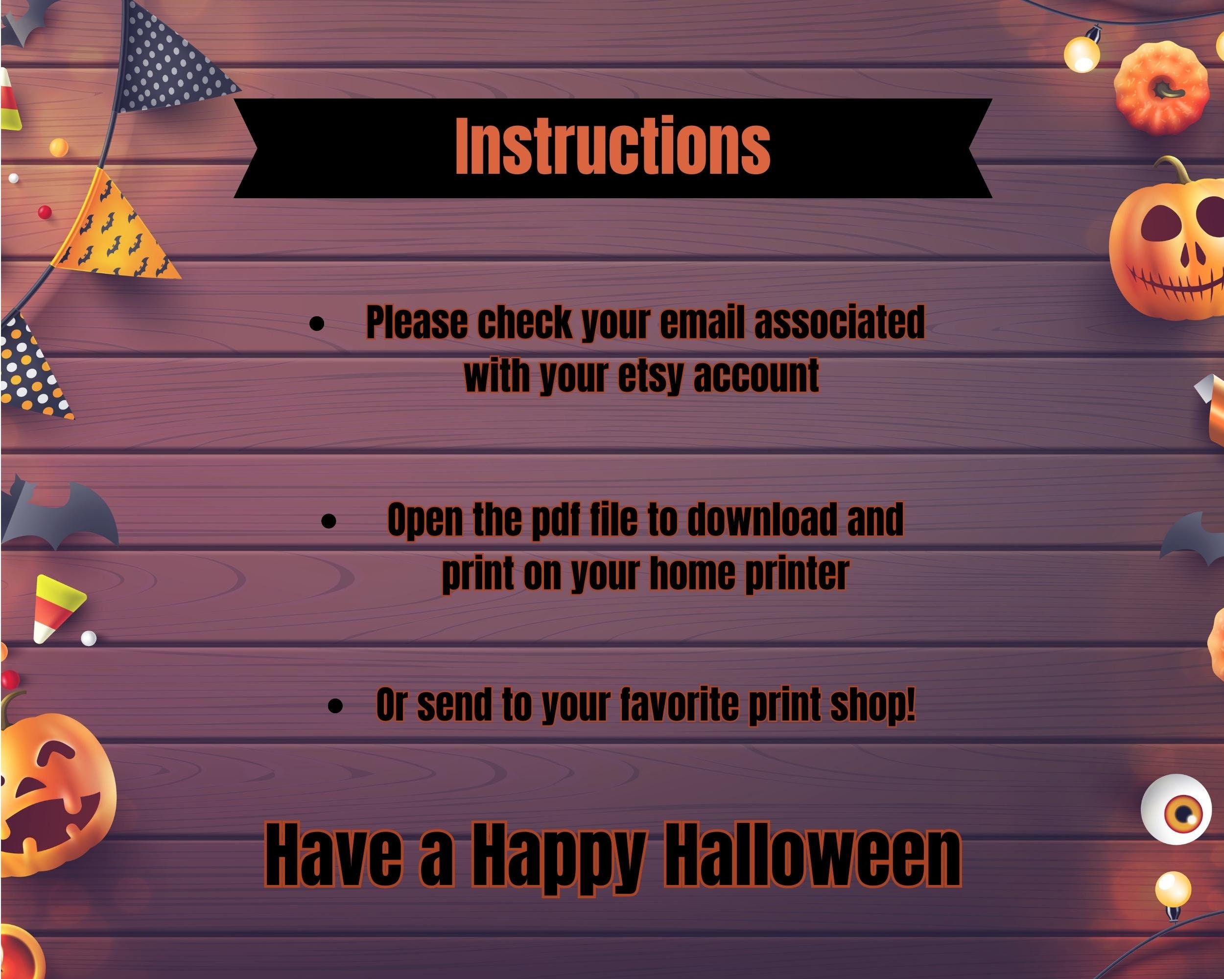 Printable Halloween Candy Sign-take Two, Take One, Instant Download ...
