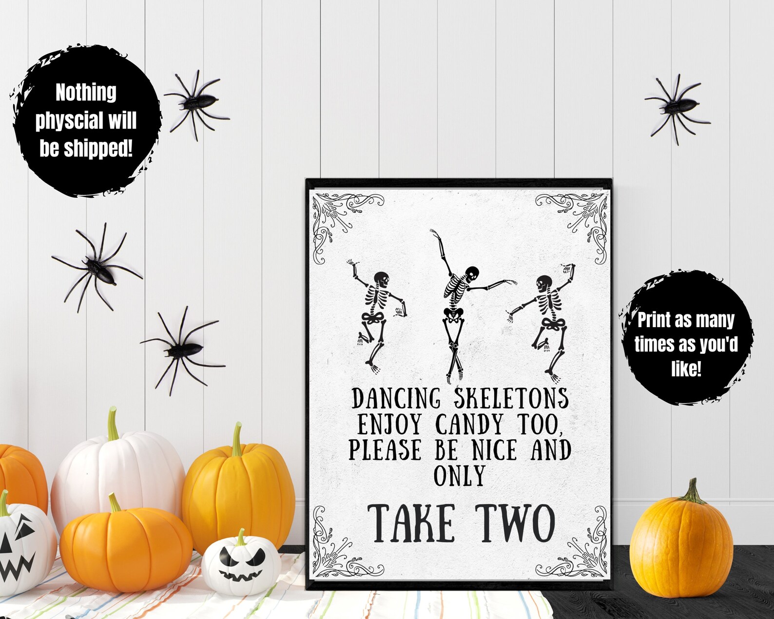 Halloween Candy Sign, Take Two, Trick or Treating, Instant Download ...