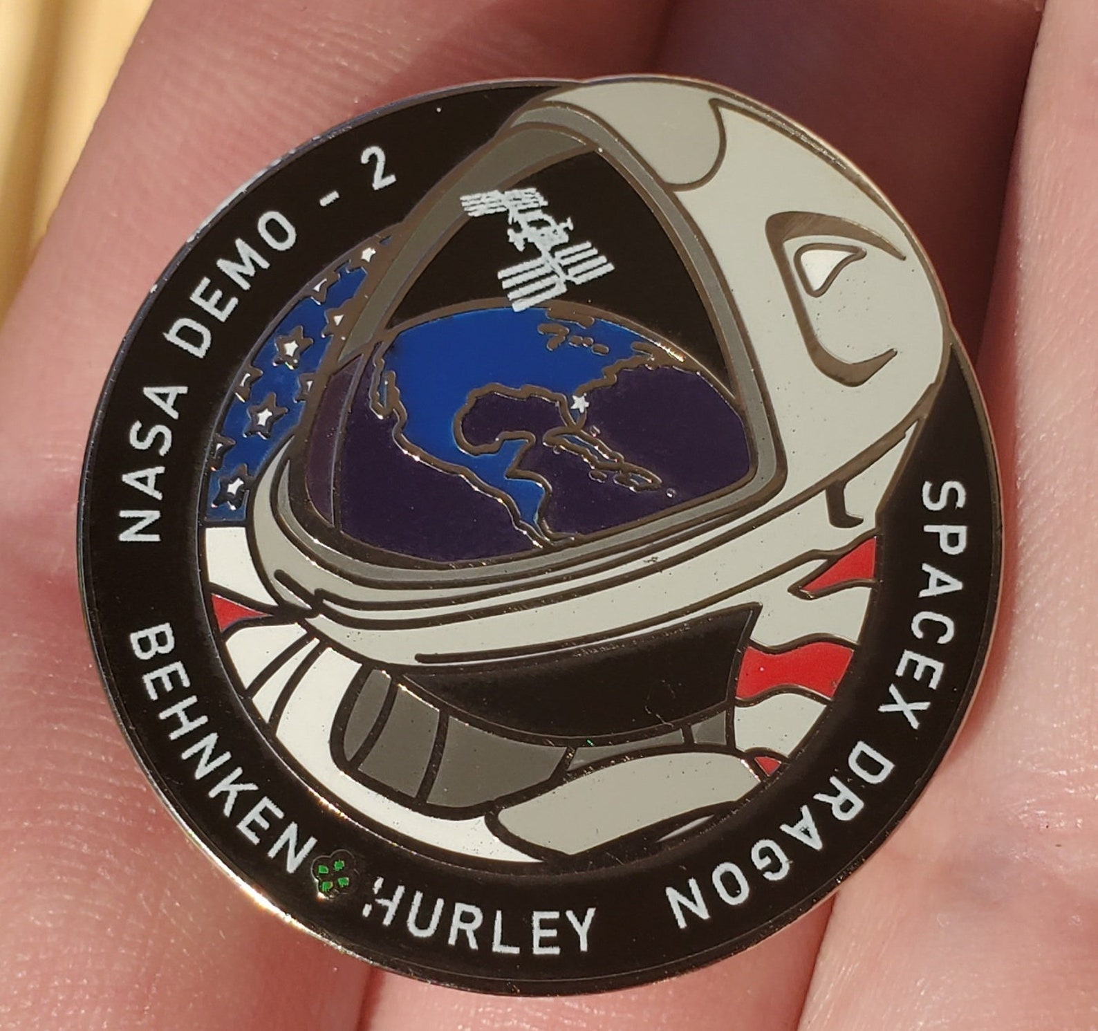 DM-2 Mission Patch Collectible Lapel Pin Spacex Design - Etsy