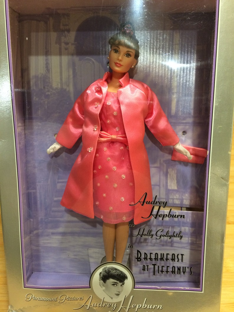 Audrey Hepburn Barbie Pink Holly Golightly Doll Vintage 1999 Etsy