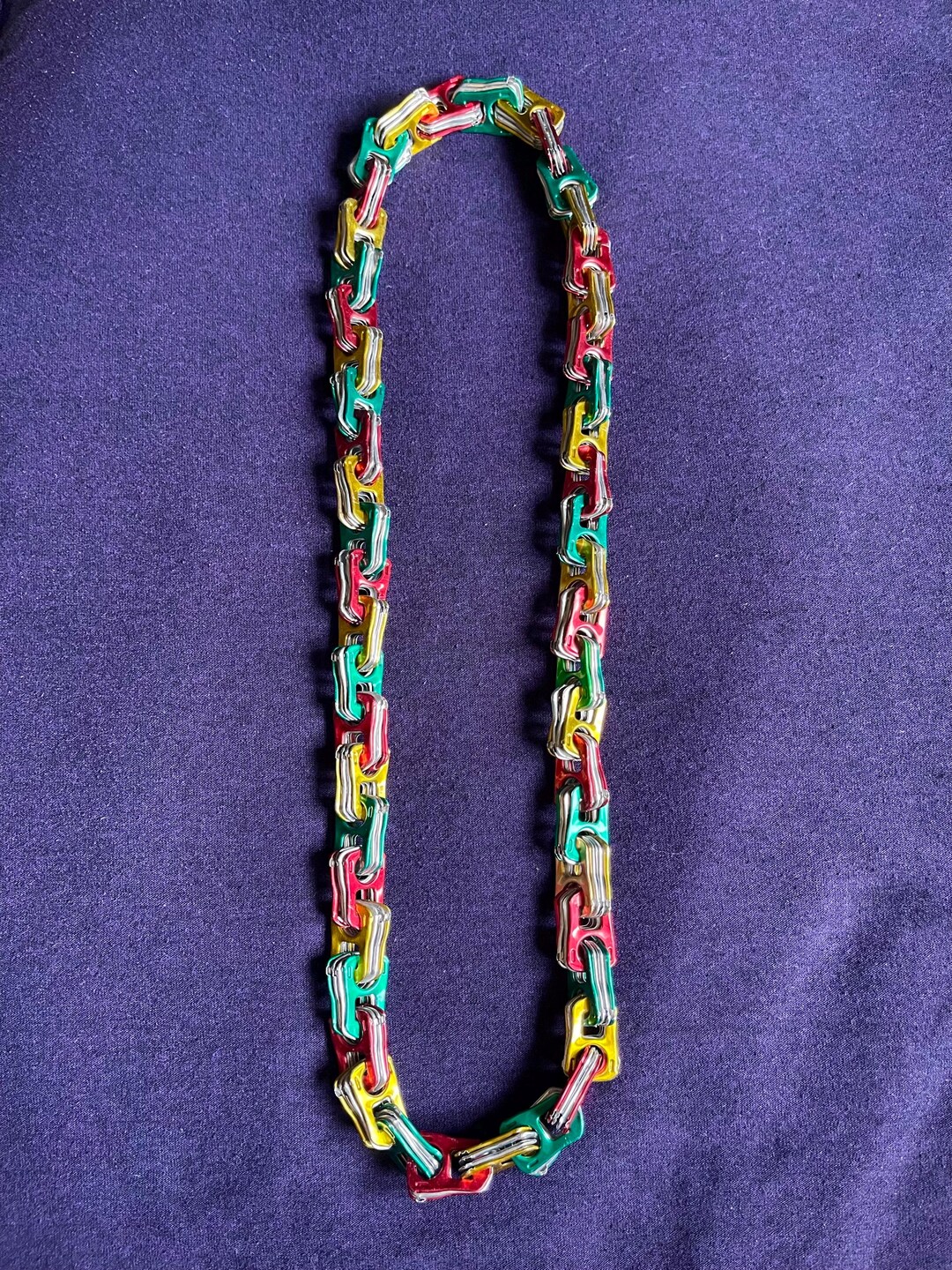 RASTA STYLE Can Tab Ring Pull Chain Necklace - Etsy