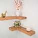 Floating Corner Shelf, Rustic Corner Shelves, Farmhouse, Handmade, Free ...