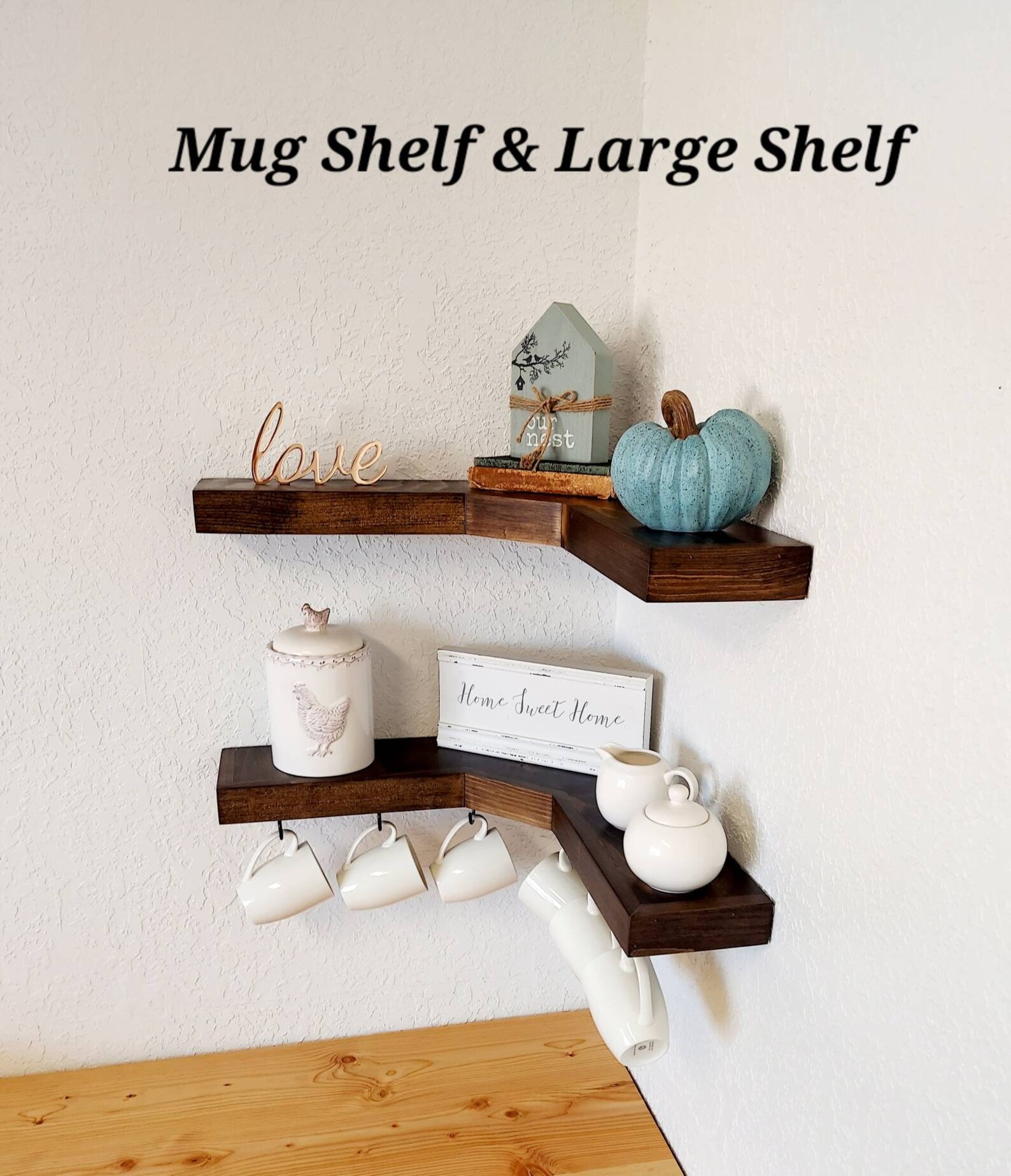 Coffee Mug Holder, Corner Coffee Cup Rack, Coffee Mug Corner Shelf ...