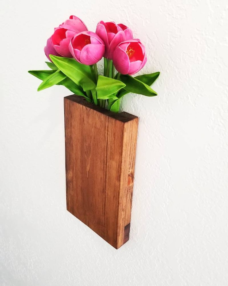 Wooden Wall Hangings Wall Pockets Faux Flower Hanging Wood - Etsy