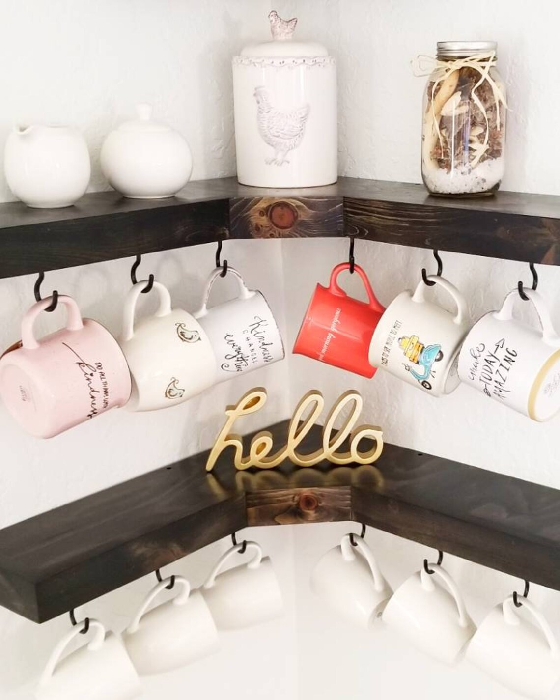 Coffee Mug Holder Corner Coffee Cup Rack Coffee Mug Corner | Etsy