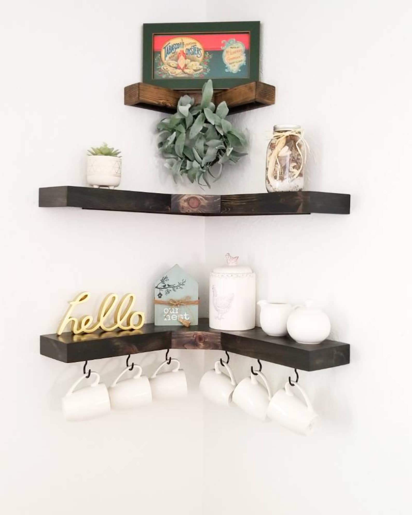 Coffee Mug Holder, Corner Coffee Cup Rack, Coffee Mug Corner Shelf ...