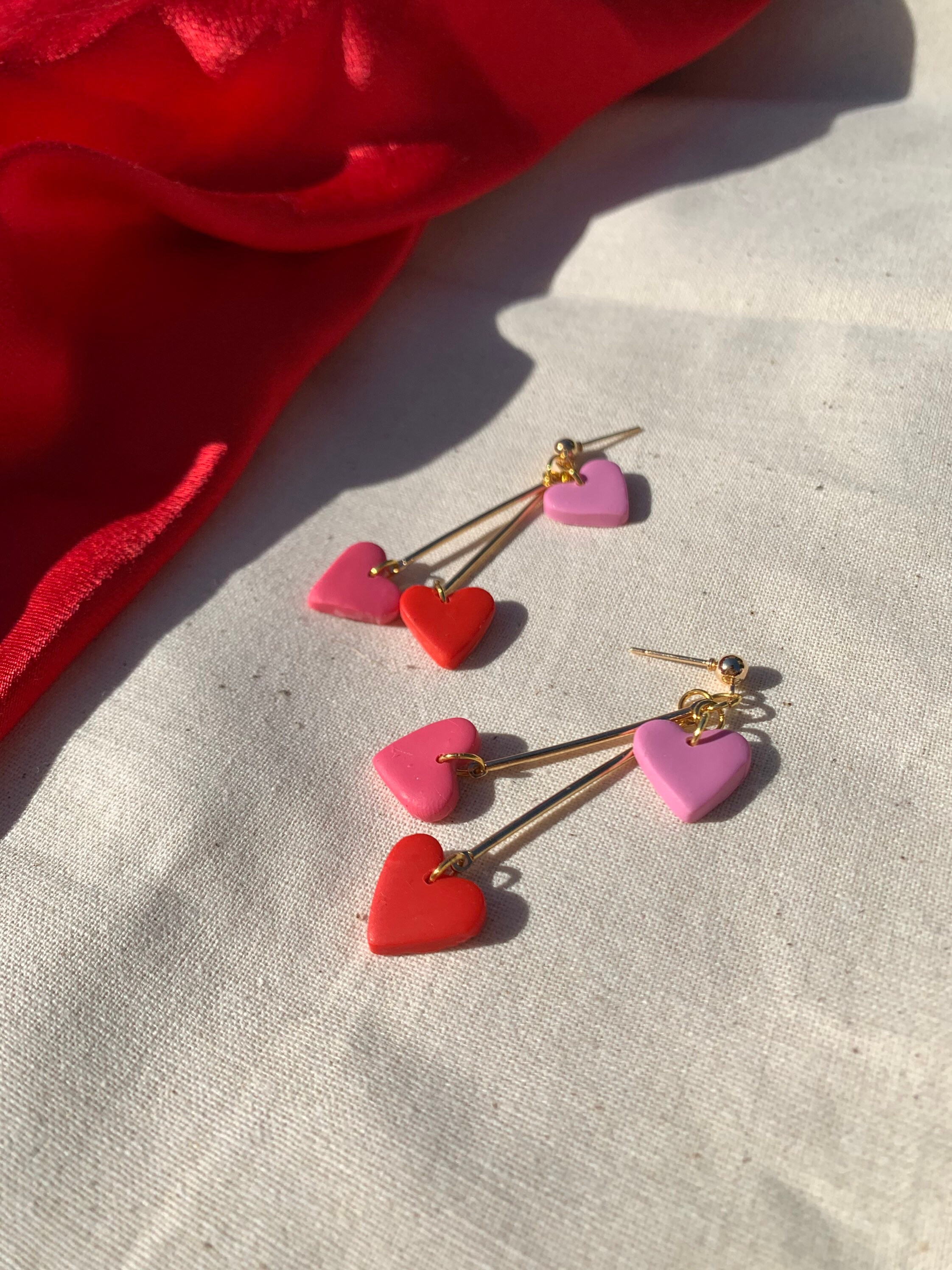 Mis Amor Pendientes Pendientes en forma de corazón - Etsy España