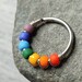Rainbow Cartilage Ring, Handmade Sterling Silver or Surgical Steel Body ...