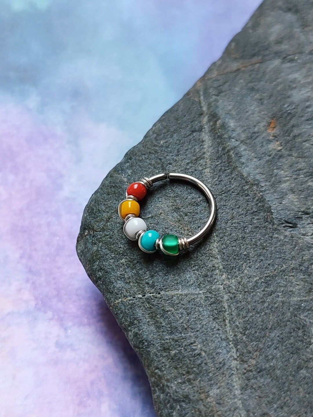 Disability Pride Piercing Ring, Handmade Jewelry, Sterling Silver or ...