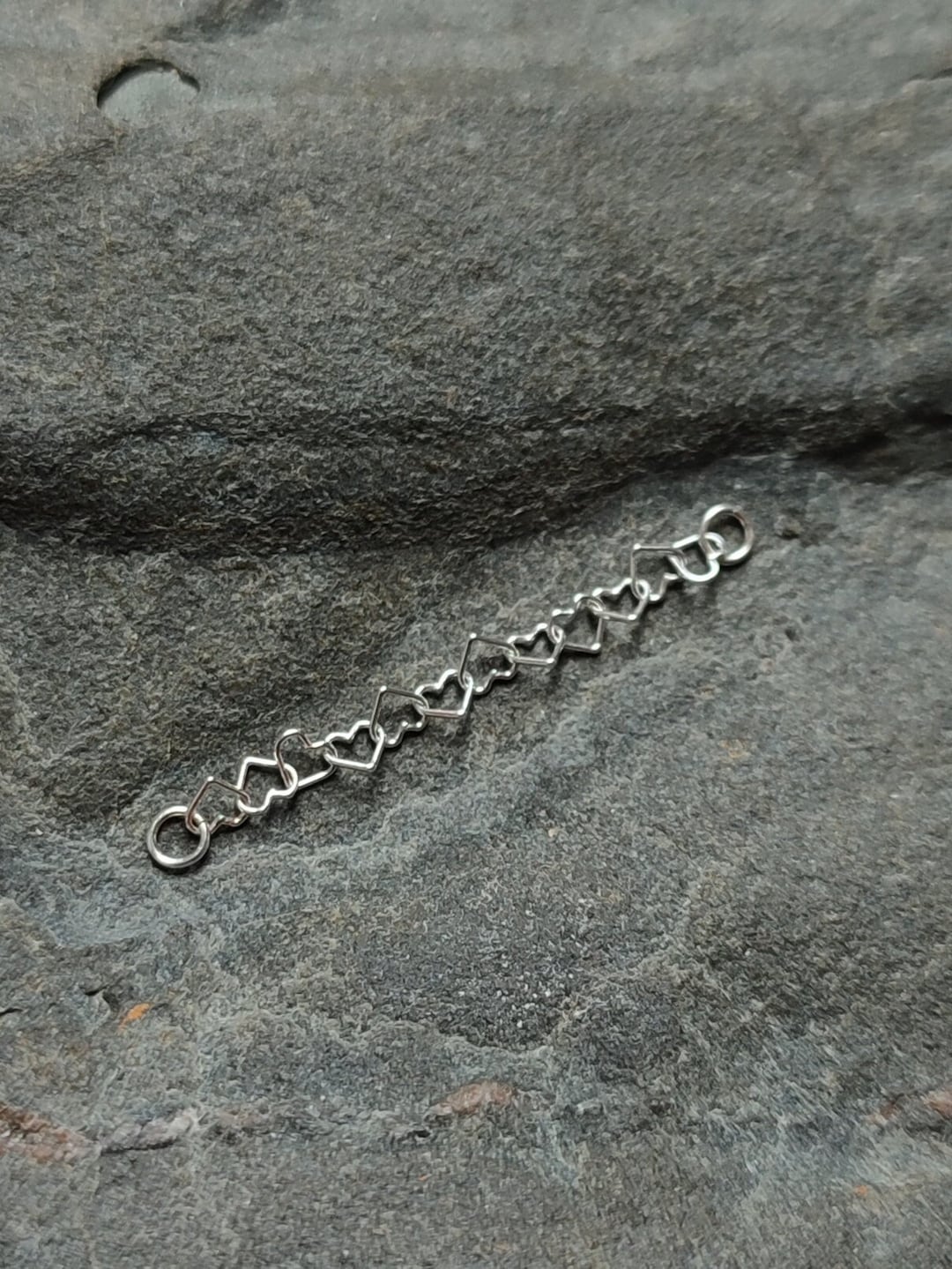 Heart Industrial Chain, Dainty Sterling Silver Nose, Conch or Bridge ...