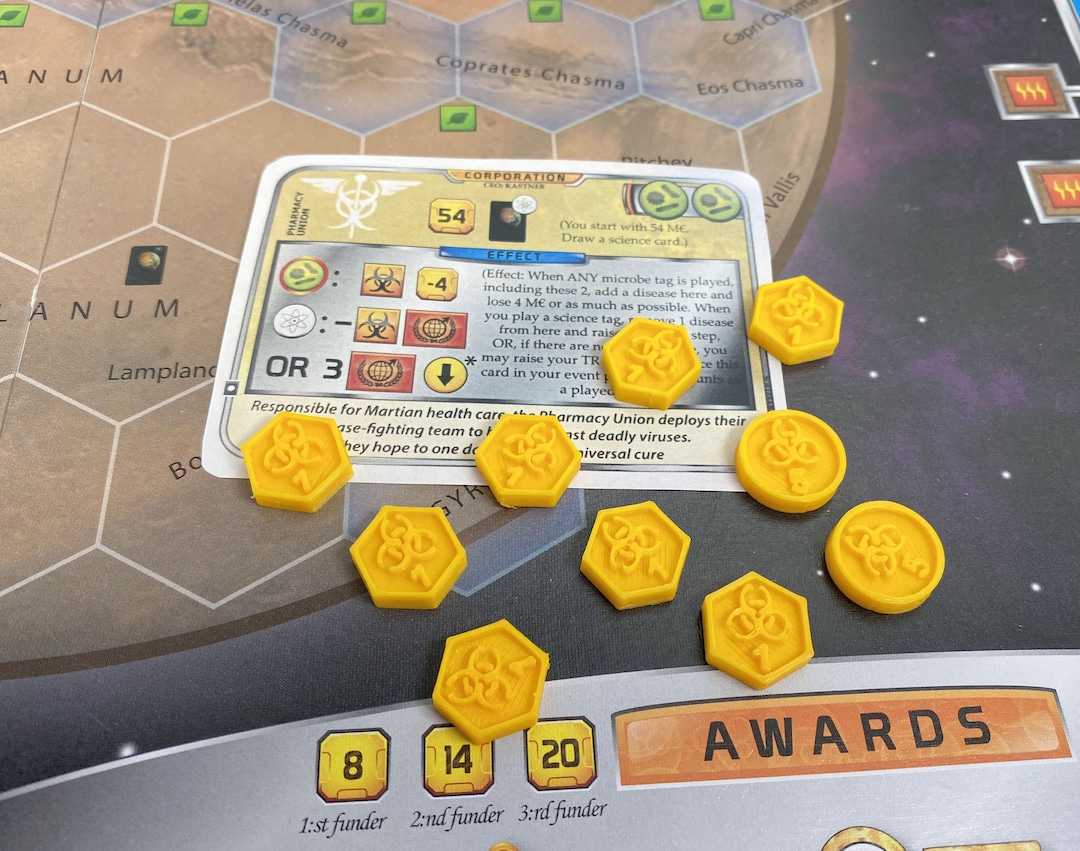 Big Box - Pharmacy Union Marker Token Set (10 Tokens) for Terraforming ...