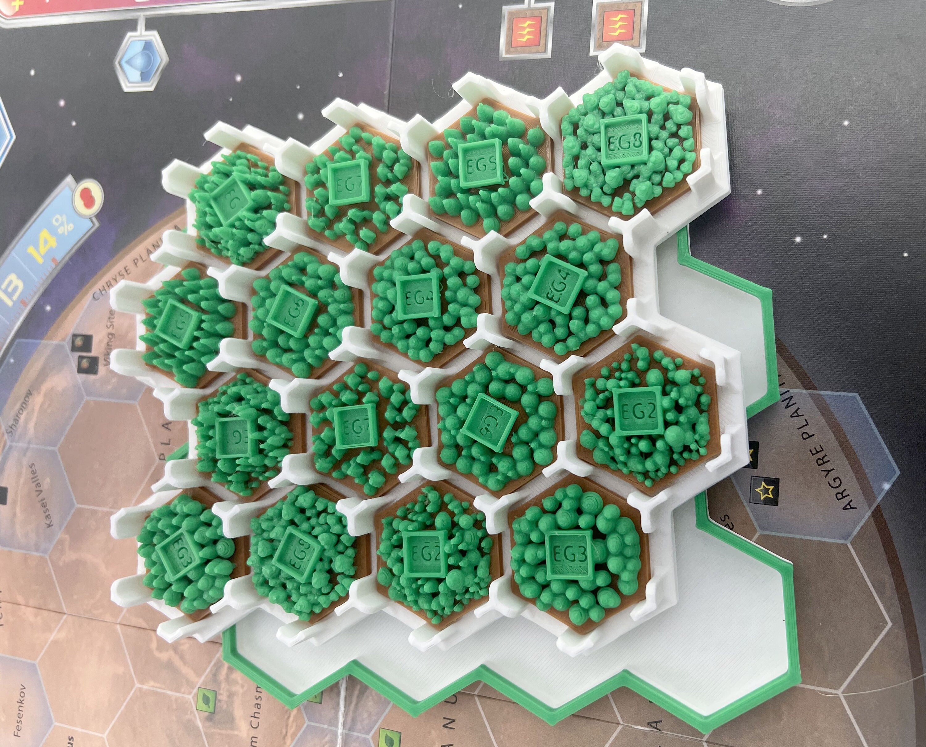 Greenery Tile Organizer Storage for Terraforming Mars 15mm - Etsy