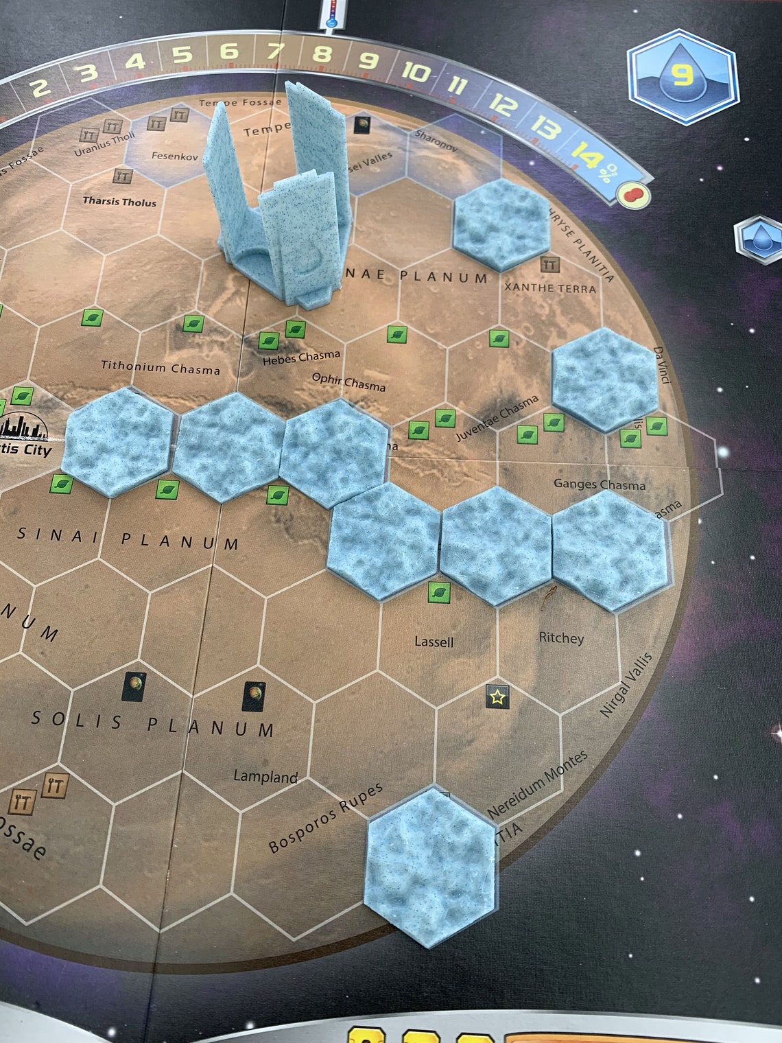 Terraforming Mars Plastic Ocean Tile Set Upgrade 9 Tiles | Etsy