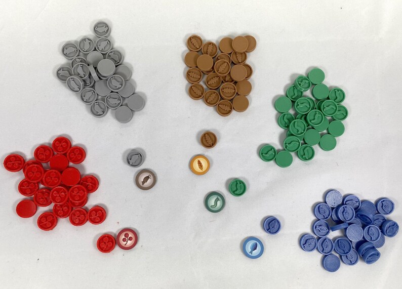 Food Tokens for Wingspan Game 3D Textured 125 Tokens | Etsy