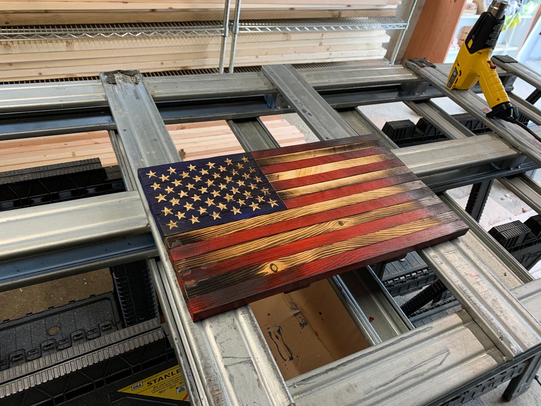 Handmade Wooden American Flag - Etsy