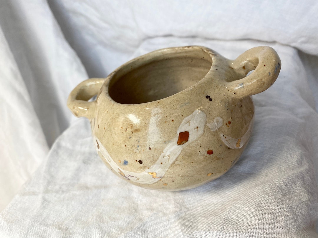 Snake Pot relic W Blue & Gold Funfetti Speckles - Etsy